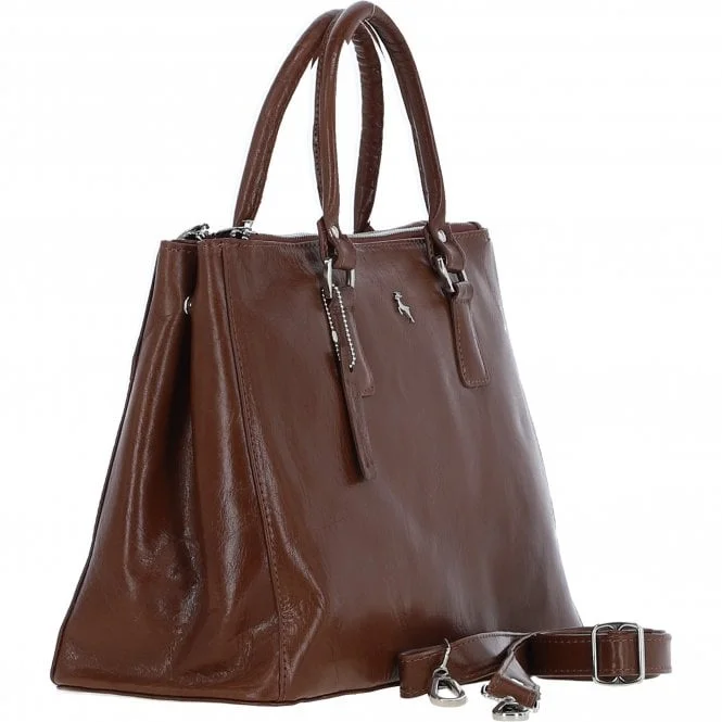 Lucido Tesoro Three Section Real Leather Bag DM3